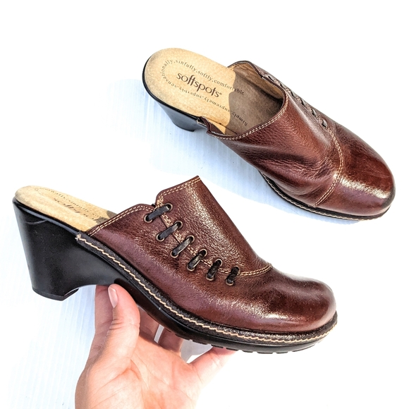 Softspots | Shoes | Softspots Cate Ii Brown Leather Mule Clogs | Poshmark